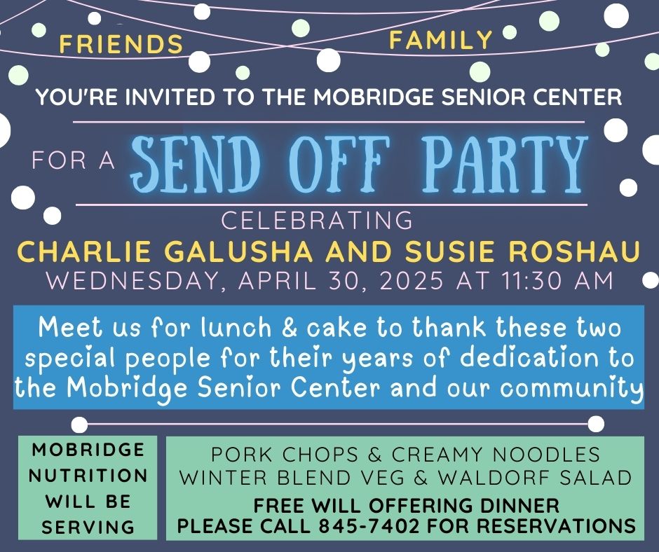 Senior Center Send Off Party for Charlie and Susie